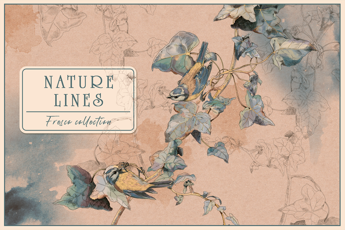 Nature Lines Fresco – Organic Wall Art Texture