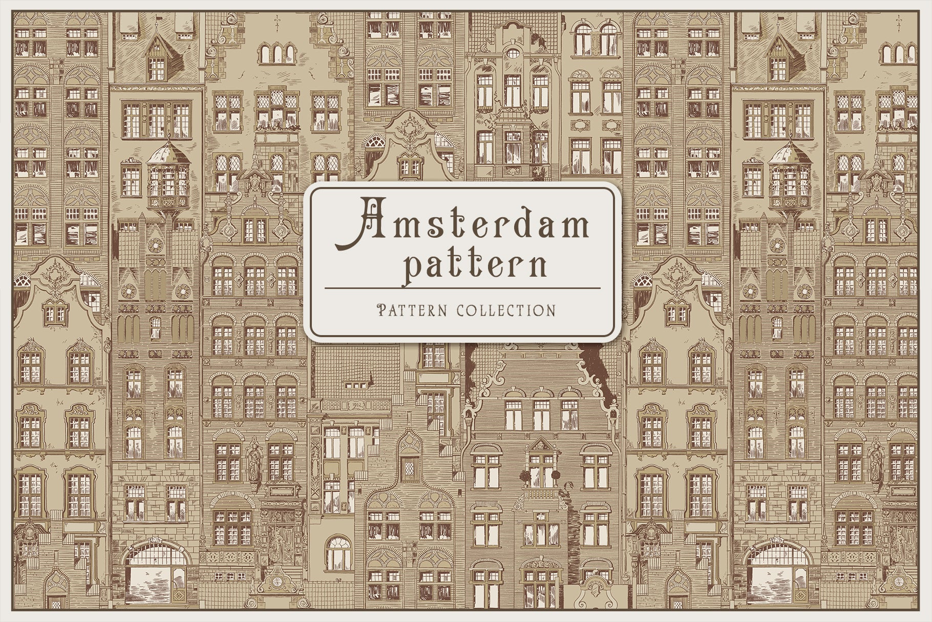 Amsterdam Pattern Art Print – Modern Architectural Wall Decor